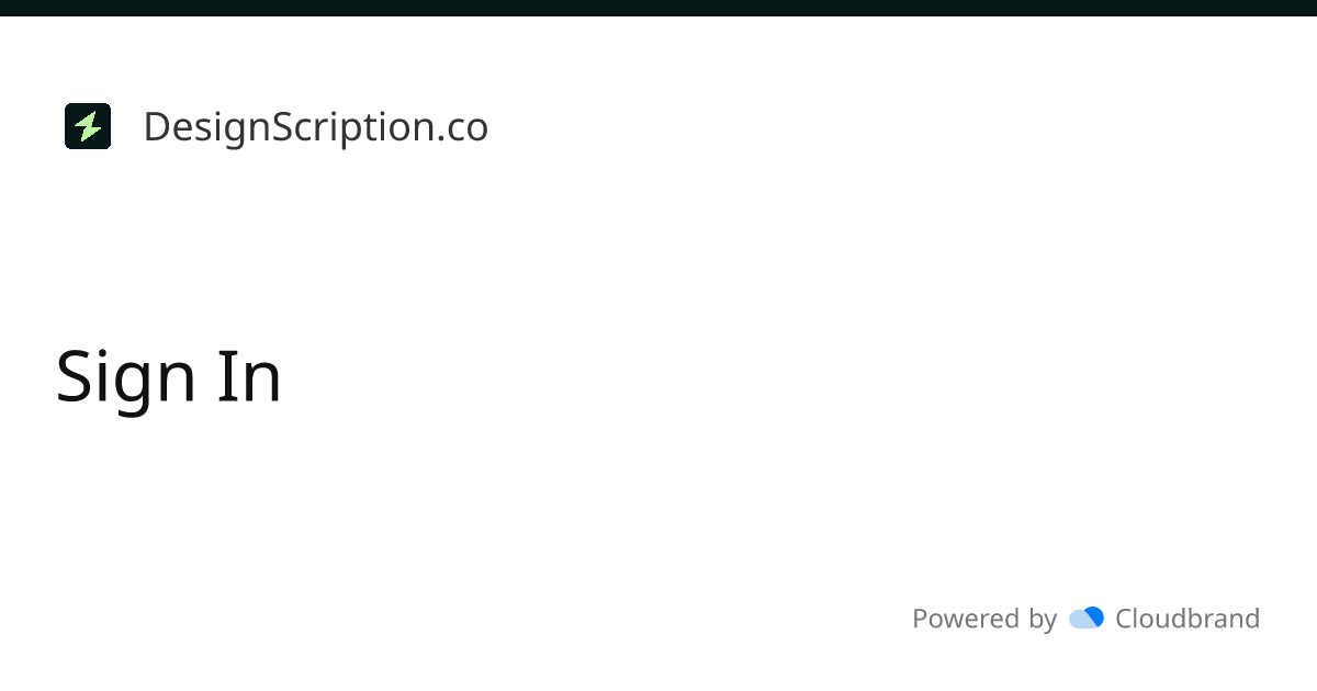 Sign In – DesignScription.co
